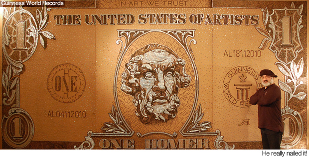 Zany artist creates world's largest screw mosaic | Sat Universe - The ...